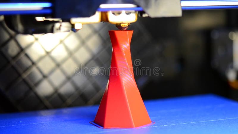 3D Printer Printing Isolated Volume Stock Footage - Video of digital ...