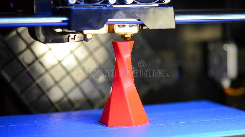 3D Printer Printing Isolated Volume Stock Video - Video of precision ...