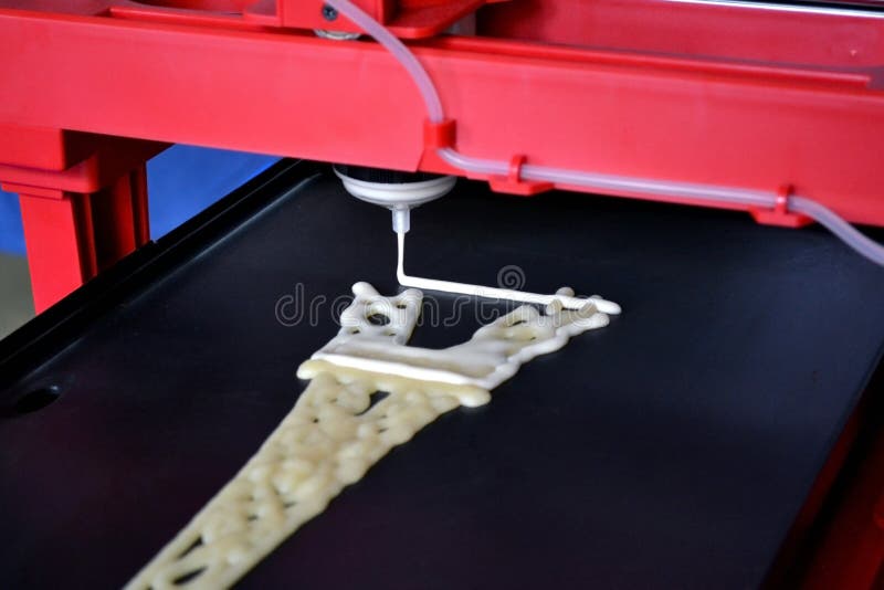 3d Printer that Printing a Liquid Dough Stock Photo - Image of building ...