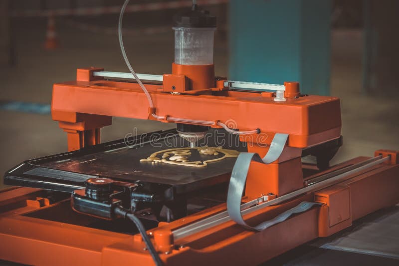 3d Printer that Printing a Liquid Dough Stock Photo - Image of machine ...