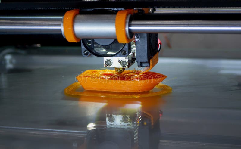 3d Printer Printing Model Close-up. Process of Printing a Model on a 3D ...