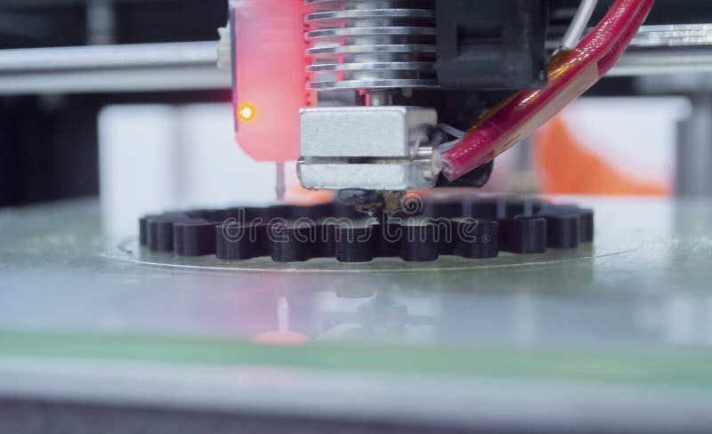 3d Printer Printing Model Close-up. Process of Printing a Model on a 3D ...