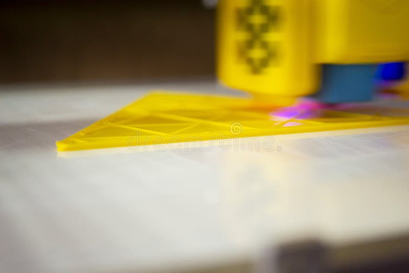 3D Printer Printing Model. Equipment of 3D Printer during Process of Printing Stock Image ...