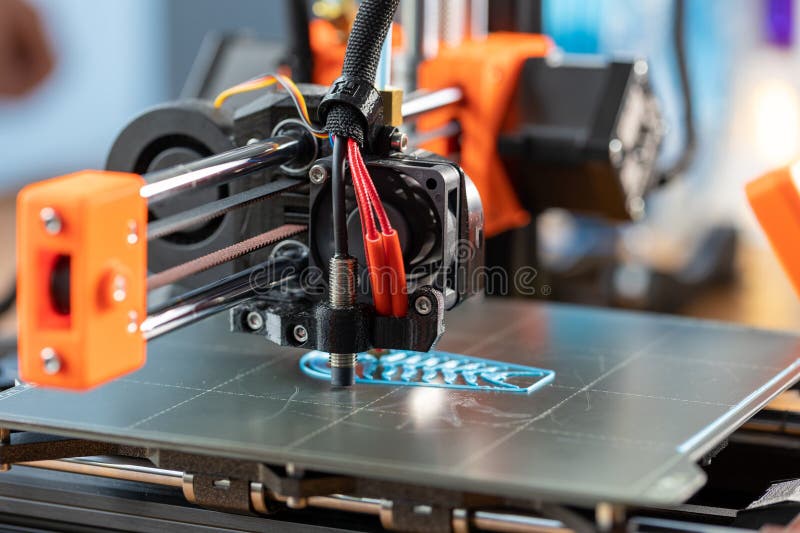 3d Printer Printing Objects Closeup. Modern Technical 3D Printing Stock ...