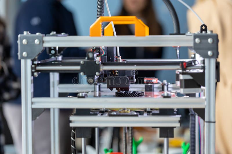 3d Printer Printing Objects Closeup. Modern Technical 3D Printing Stock ...