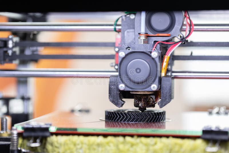 3d Printer Printing Objects Closeup. Modern Technical 3D Printing Stock ...