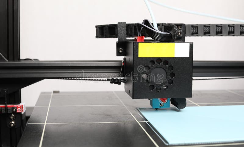 3D Printer Printing on a Grid Surface Stock Photo - Image of ...