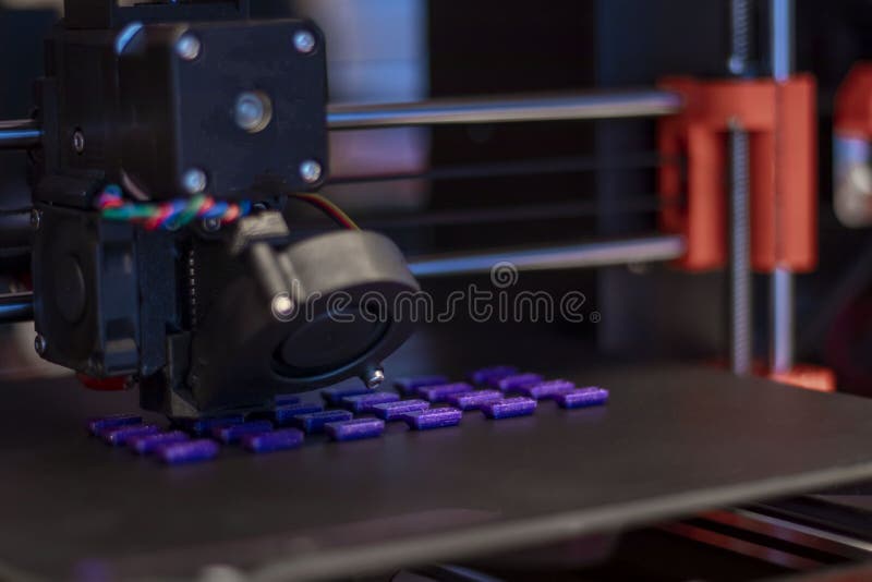 3D Printer, Printing of Plastic Parts, Production Stock Photo - Image ...