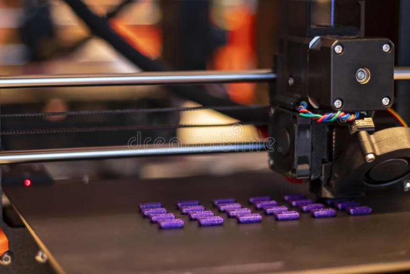 3D Printer, Printing of Plastic Parts, Production Stock Image - Image ...
