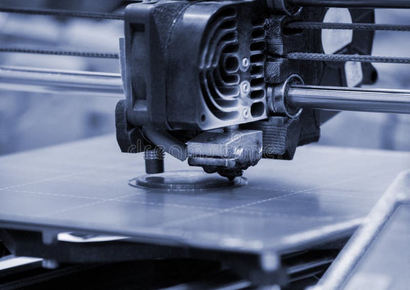 3D Printer Printing Prototype from Molten Plastic. Process of Creating ...