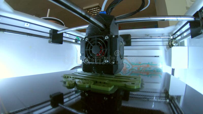 3D Printer Printing Prototype from Molten Plastic. Process of Creating ...