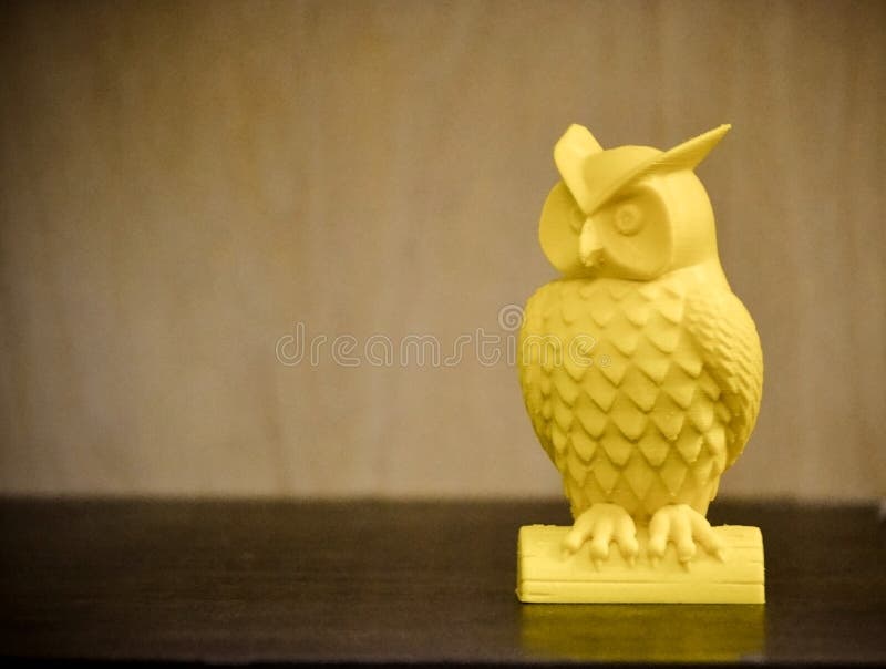 3D Printer Printing Yellow Figure Close-up Stock Photo - Image of ...