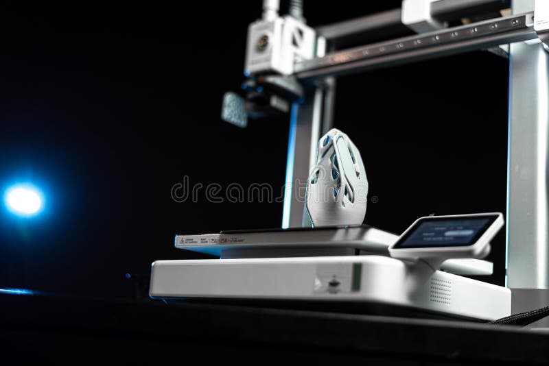 3D Printer Prints Small Parts. Prototyping Concept Stock Photo - Image ...