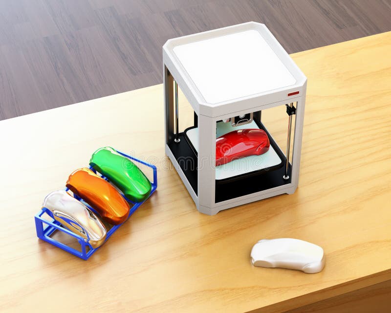 3D Printer and Product Color Samples Stock Illustration - Illustration ...