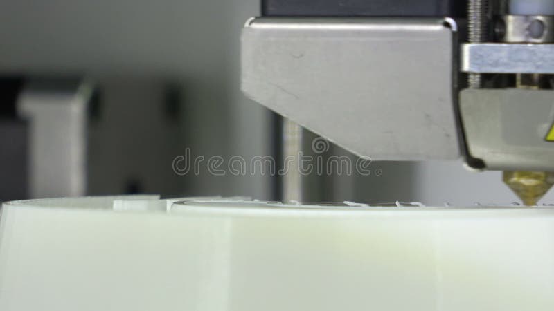 3D Printer in the Production of Plastic Elements Stock Footage - Video ...