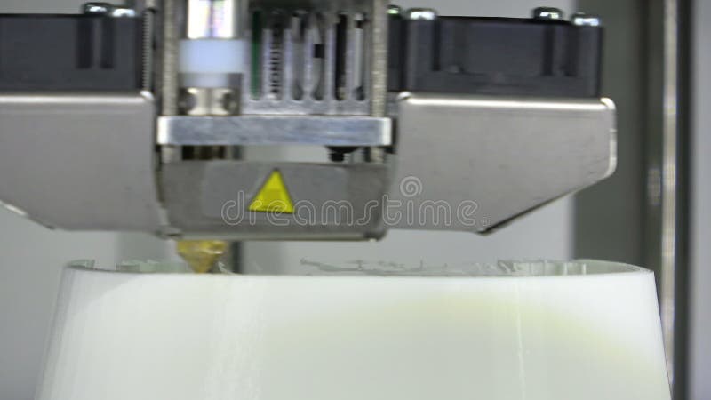 3D Printer in the Production of Plastic Elements Stock Footage - Video ...