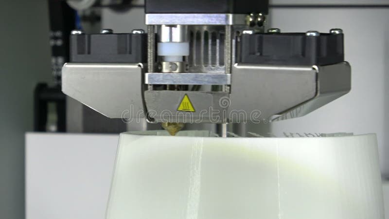 3D Printer in the Production of Plastic Elements Stock Footage - Video ...