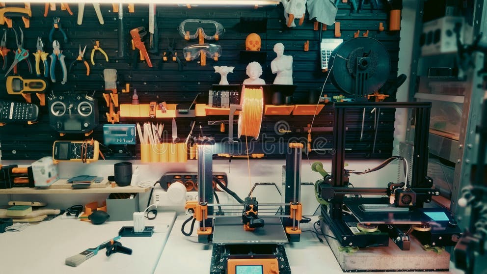 3d Printer Prototype Creation Tools Wall Stock Image - Image of design ...