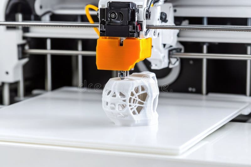 A 3D Printer Sitting on a Table, Ready for Use Stock Illustration ...