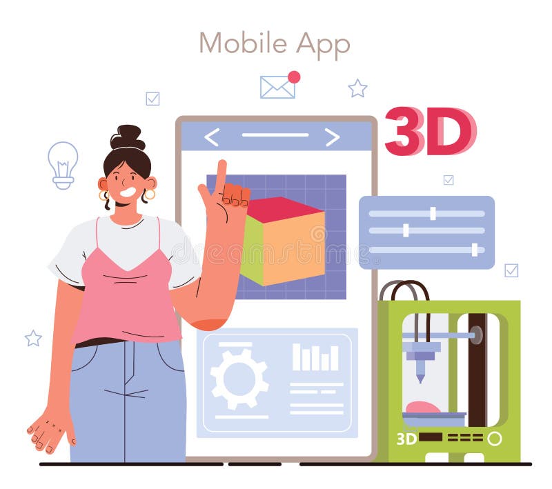 3d Printing Service Stock Illustrations – 2,243 3d Printing Service ...