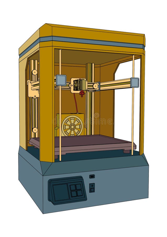 Dimensional Printing Machine Stock Illustrations – 1,121 Dimensional ...