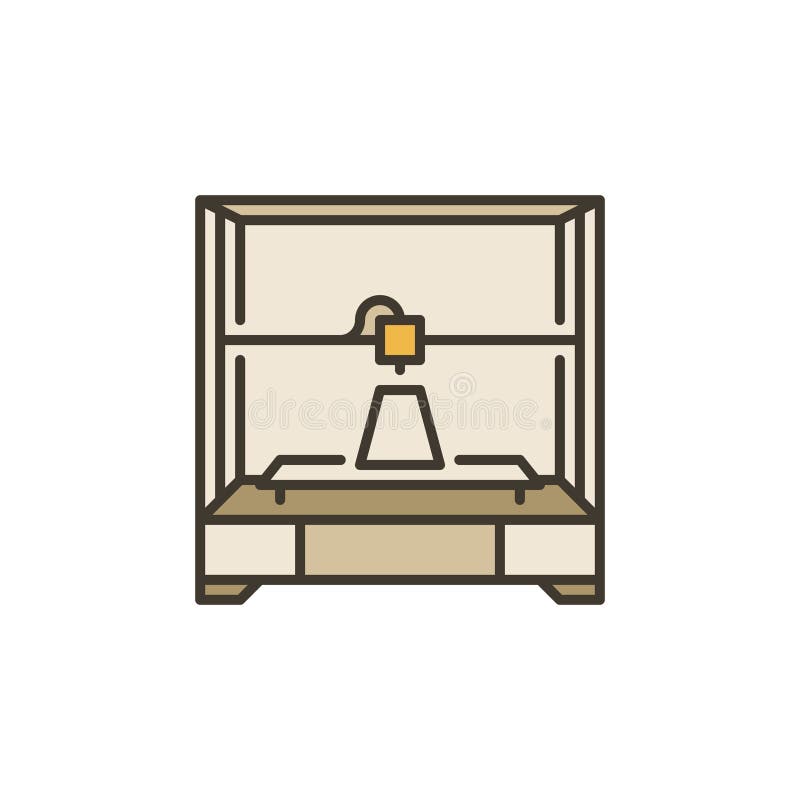 3D-Printer Vector Additive Manufacturing Concept Colored Icon Stock ...