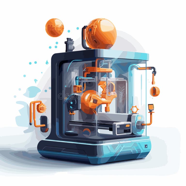 3d printer, vector stock vector. Illustration of tool - 286238831