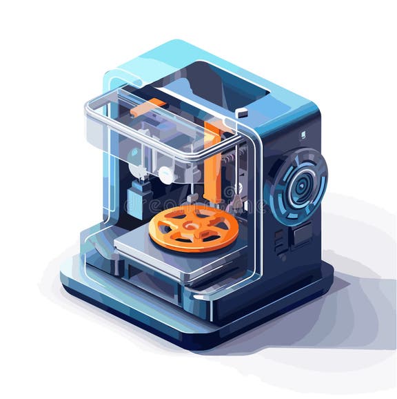 3d printer, vector stock vector. Illustration of printer - 286238836