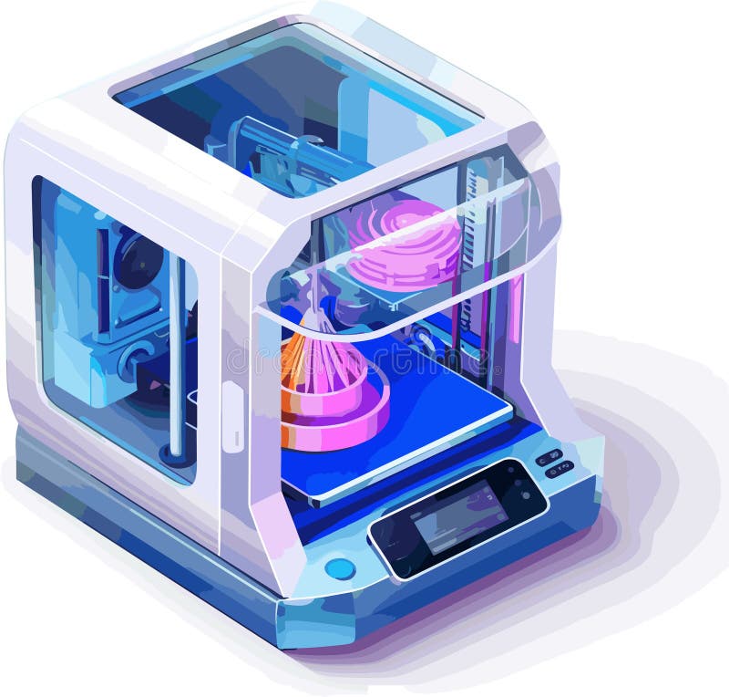 3d printer, vector stock vector. Illustration of design - 286238859