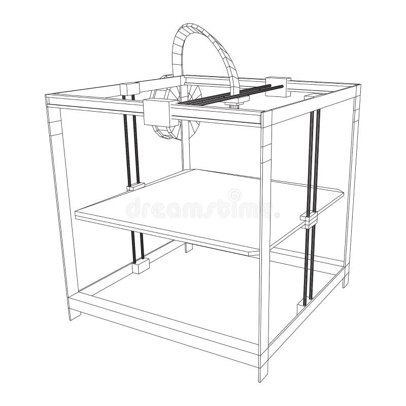 Printer Wireframe Stock Illustrations – 281 Printer Wireframe Stock ...