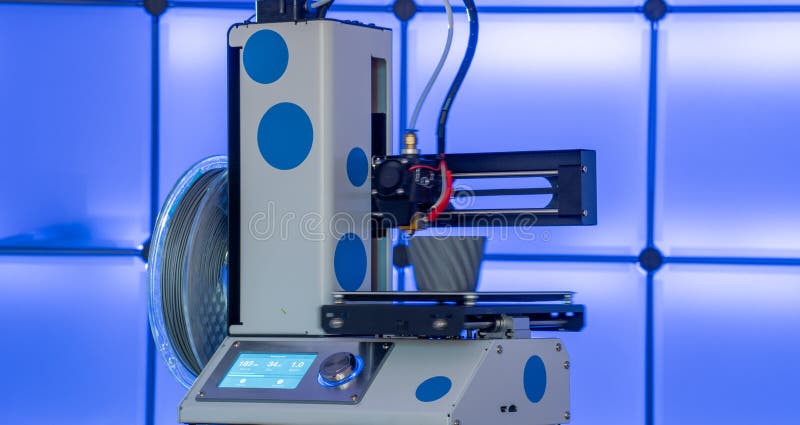 3D Printer At Work Building A Plastic Prototype For Science In Research ...