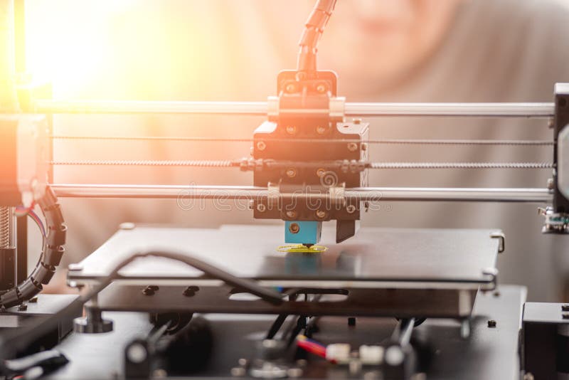 3D printer work process stock photo. Image of invention - 240219270