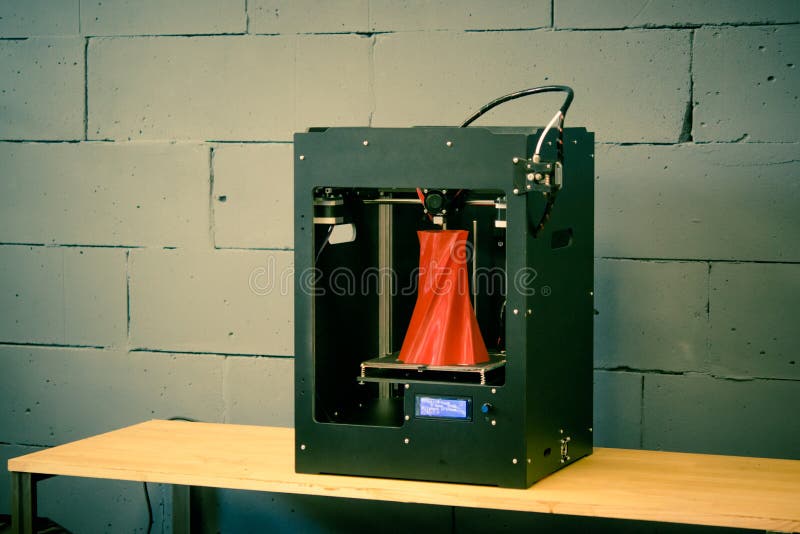 3D Printer Working Close Up. Automatic Three Dimensional 3d Printer ...