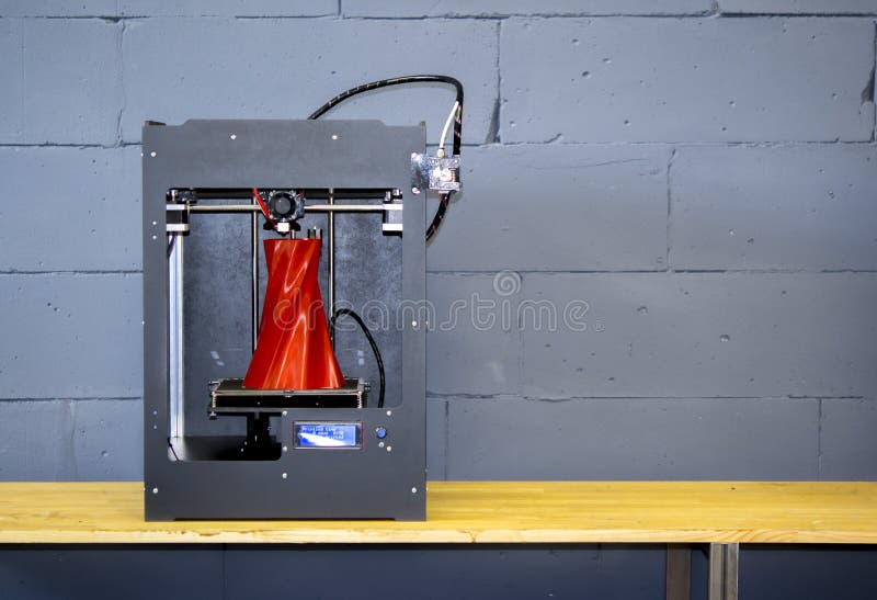 3D Printer Working Close Up. Automatic Three Dimensional 3d Printer ...