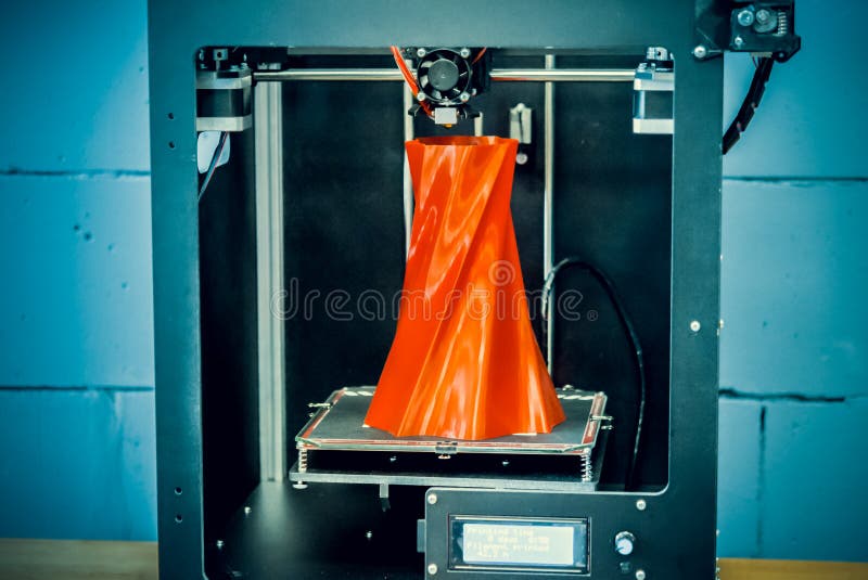 3D Printer Working Close Up. Automatic Three Dimensional 3d Printer ...