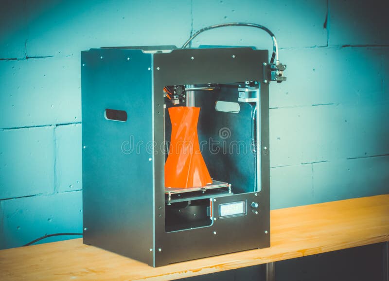 3D Printer Working Close Up. Automatic Three Dimensional 3d Printer ...