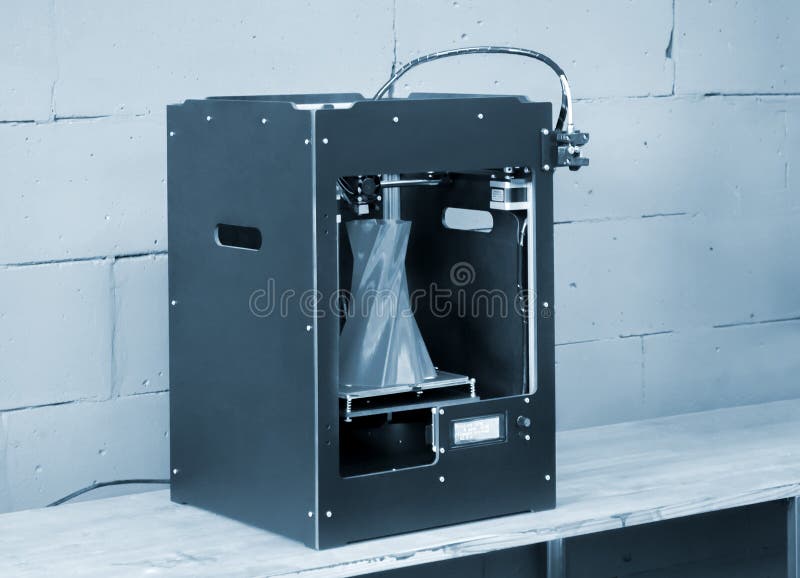 3D Printer Working Close Up. Automatic Three Dimensional 3d Printer ...