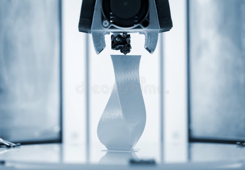 3D Printer Working Close Up. Automatic Three Dimensional 3d Printer ...