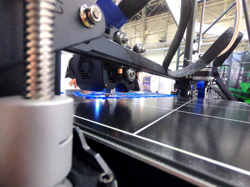 3D Printer Working Close-up 3D Printer Prints a Model from Molten ...