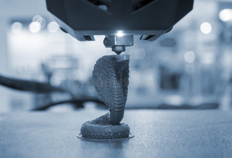 3D Printer Working Close-up 3D Printer Prints a Model from Molten ...
