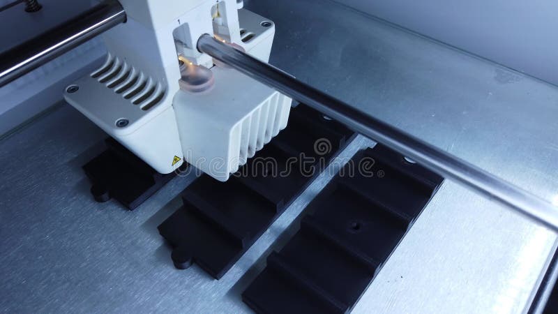 3D Printer Working on Heavy Duty Plastic Cogs Stock Video - Video of ...