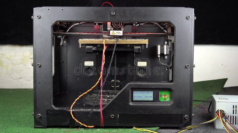 3D Printer Working. Fused Deposition Modeling, FDM. 3D Printer Printing ...