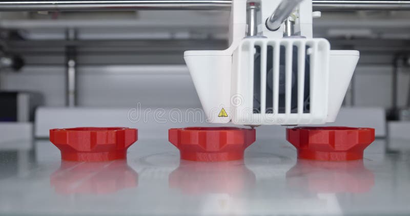 3D Printer Working on Heavy Duty Plastic Cogs Stock Video - Video of ...
