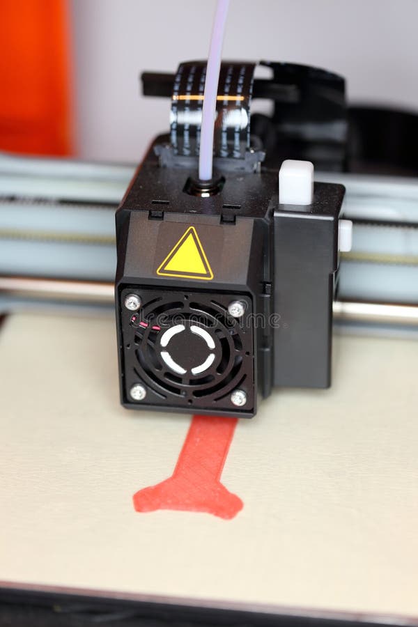 3d printer is working stock image. Image of material - 93870203