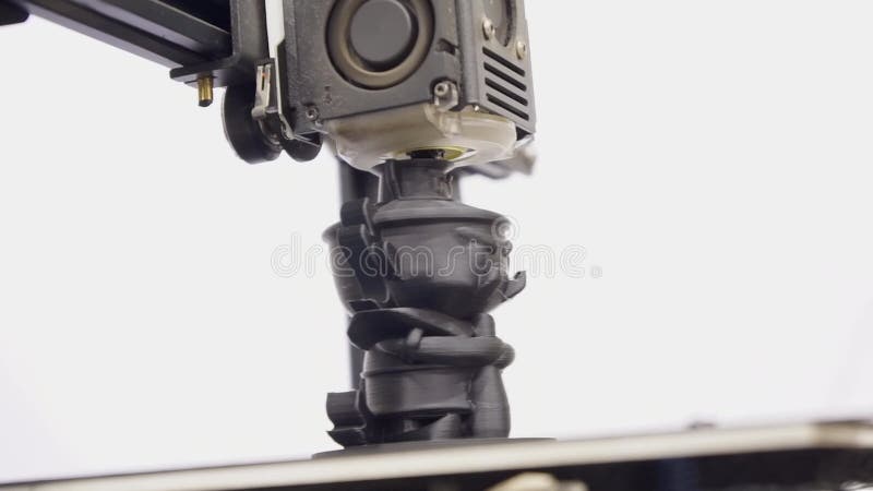 The 3D Printer is Working on Printing a Giant Figure. Stock Video ...