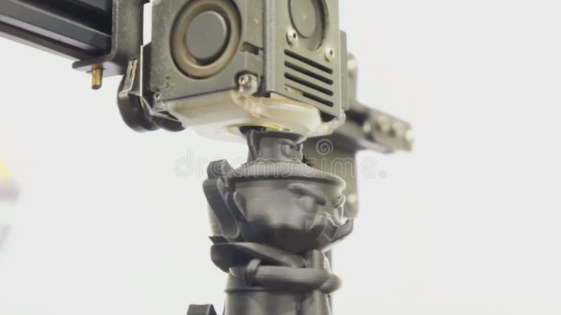 The 3D Printer is Working on Printing a Giant Figure. Stock Footage ...