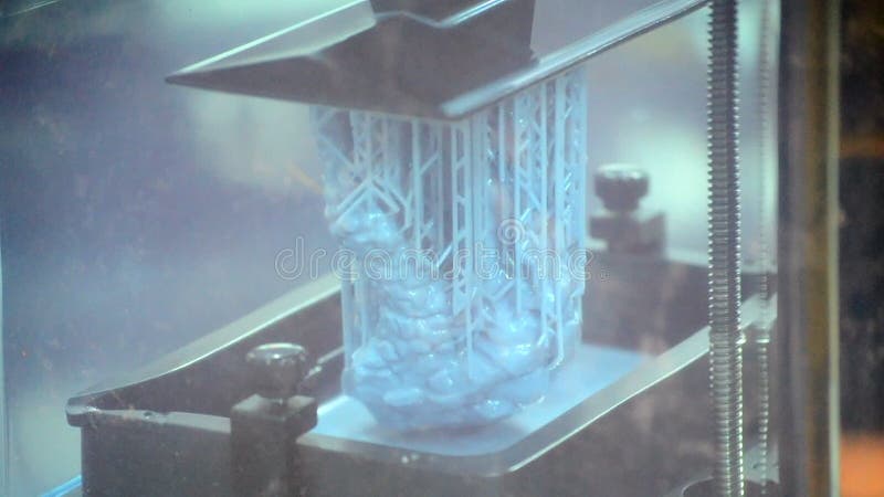 3D Printer Working Process 3D Printing Stereolithography Photopolymerization SLA Stock Photo ...