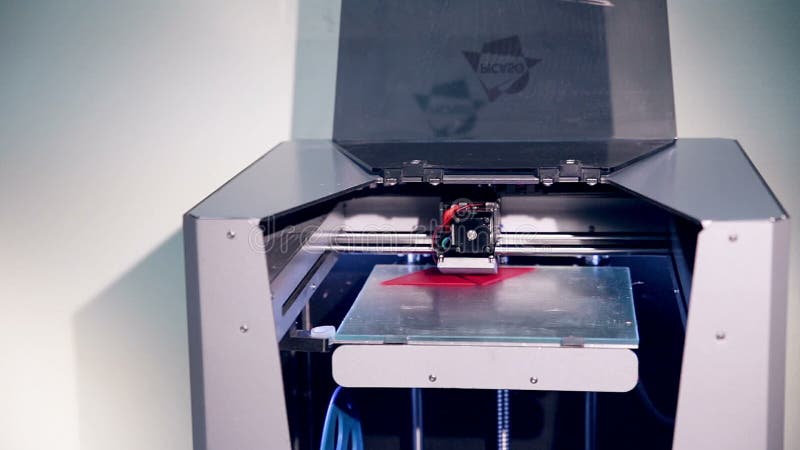 3d Printer Works, Making Figure of Human from Plastic. Stock Video ...