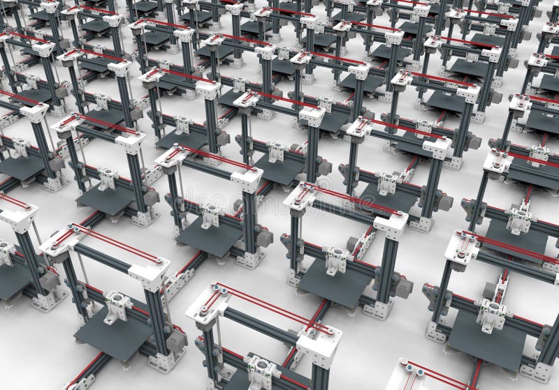 3D printers array stock illustration. Illustration of pattern - 85971639