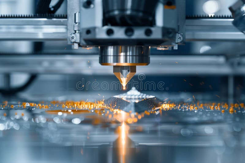 A 3D Printers Nozzle in Action, Fabricating Complex Parts Generative Ai ...